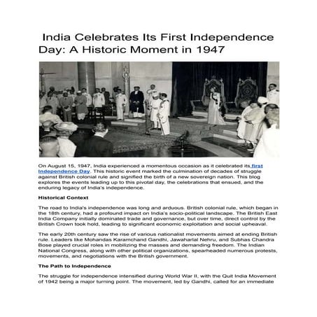 India Celebrates Its First Independence Day_ A Historic Moment in 1947.pdf