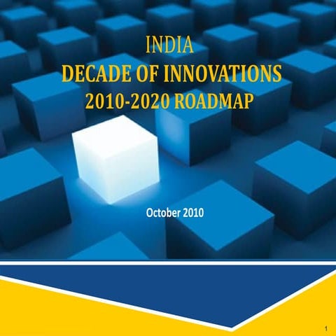 India decade of innovations 2010-2020 roadmap | PPT
