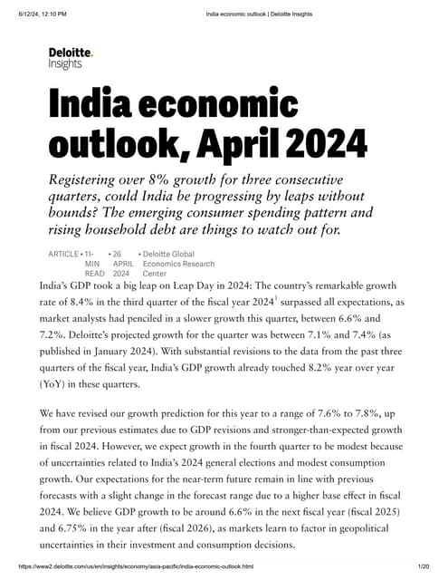 Indian Economy Boom or Boon 2022 | PDF