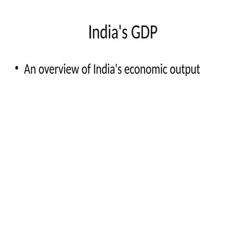India_GDP_Presentation for college project | PPT