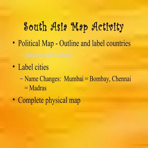 Geography of South Asia | PPT