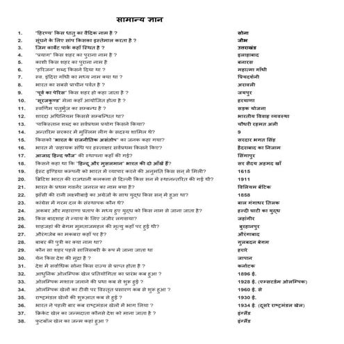 IndiaGK - Most important question-answers | PDF