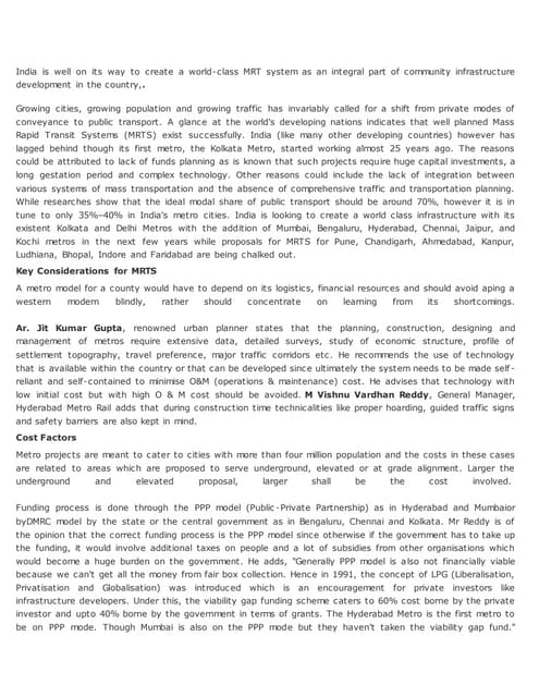 Delhi metro case study | PDF