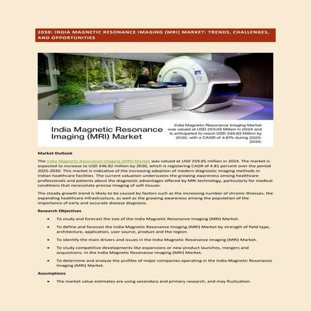 2030: India Magnetic Resonance Imaging (MRI) Market: Trends, Challenges ...