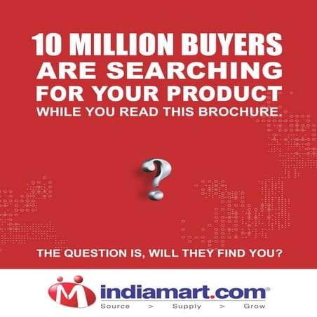 2010 IndiaMART Product Sales Brochure | PDF