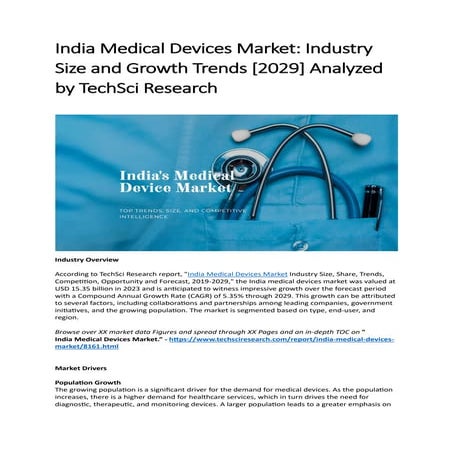 India Medical Devices Market: Industry Size and Growth Trends [2029 ...