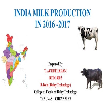India milk production | PPTX