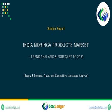 India Moringa Products Market Sample Report | PDF