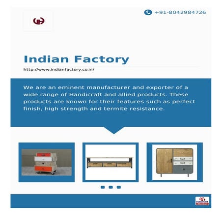 Indian Factory, Jodhpur, Wooden Crafted Furniture | PDF