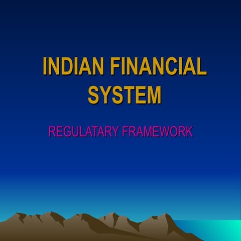 Indian Financial System | PPT