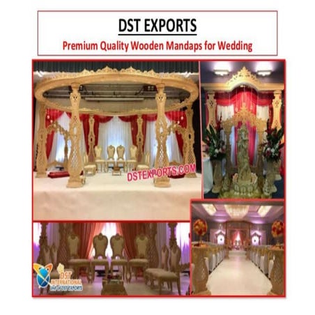 Indian Wedding Wooden Handicraft Mandap | PDF