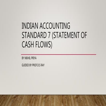 Ind as 7 cash flow statement | PPTX