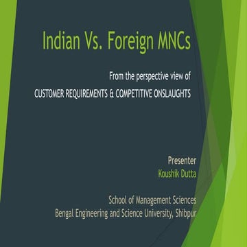 Indian and Foreign MNCs | PPTX