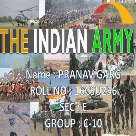 Indian army | PPTX | Death, Injury, or Military Conflict | Sensitive Topics
