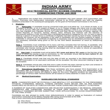 Indian army tech entry | PDF