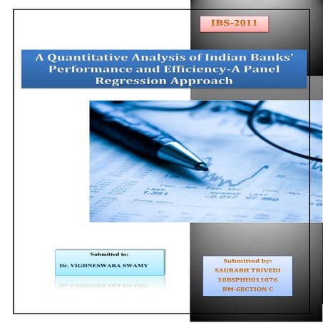 A Quantitative Analysis of Indian Banks’ Performance and Efficiency-A ...