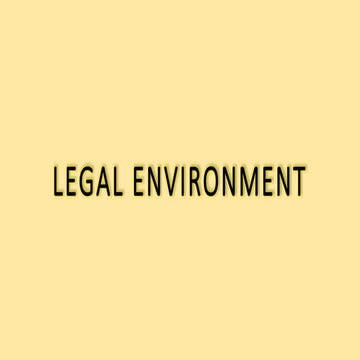 Indian business legal environment | PPTX
