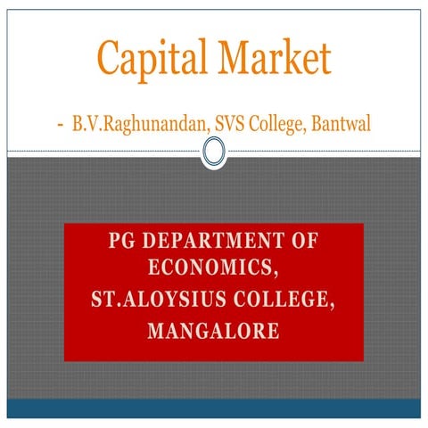 Indian capital market b.v.raghunandan | PPT