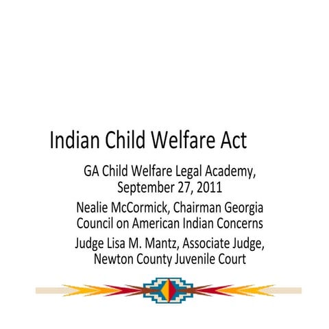 Indian Child Welfare Act | PPT