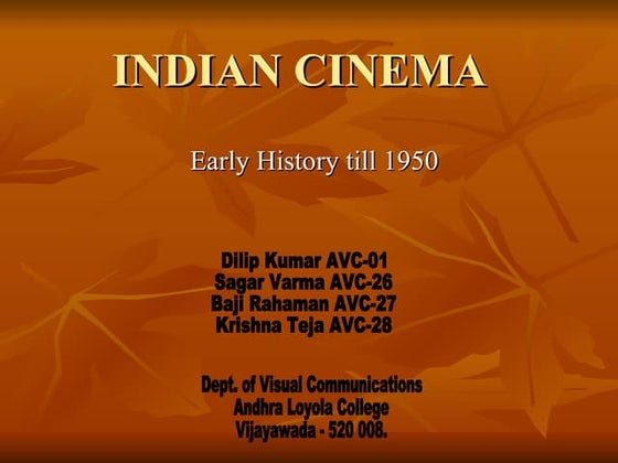 History of Indian Cinema | PPT