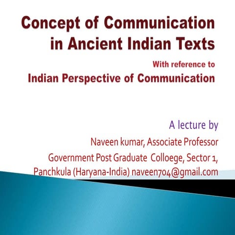 Indian Concept of Communication | PPTX