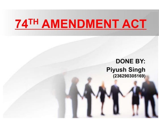Panchayati raj system article (243 A -243 o) 73th amendment act 1992 | PPTX