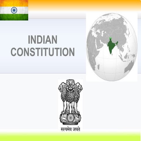 Indian Constitution and Federal System | PPT