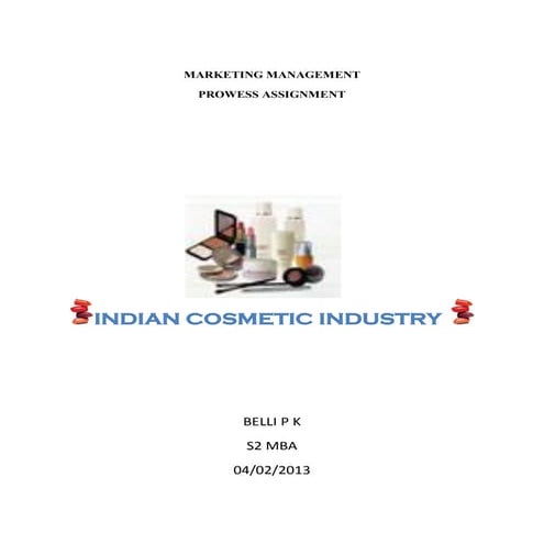 Indian cosmetic industry | PDF