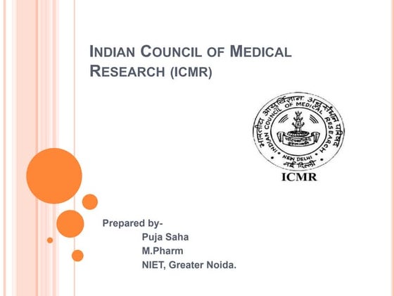 Indian council of medical research (ICMR) | PPT