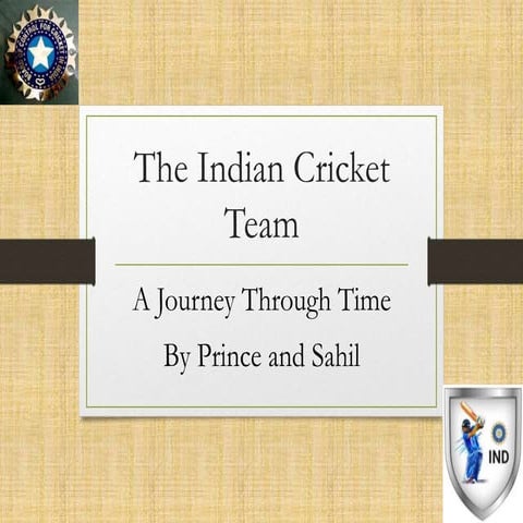 INDIAN CRICKET TEAM | PPTX