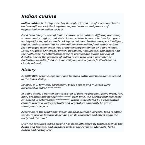 Indian cuisine | PDF