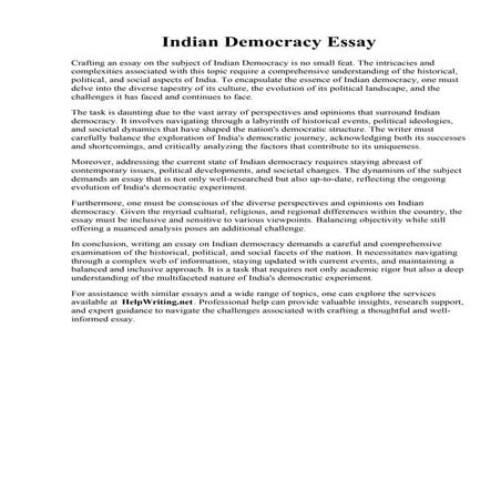 Indian Democracy Essay.pdf
