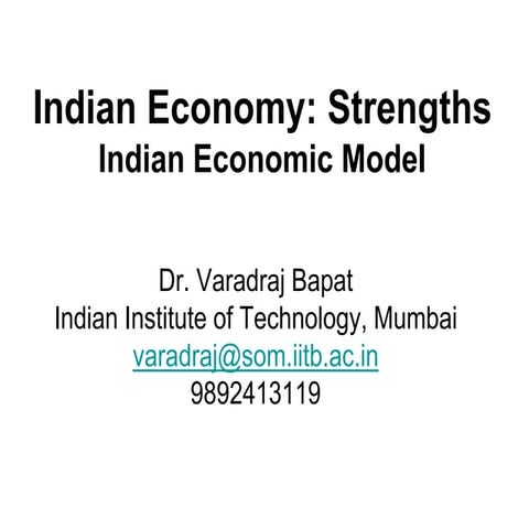Indian economic model | PPTX