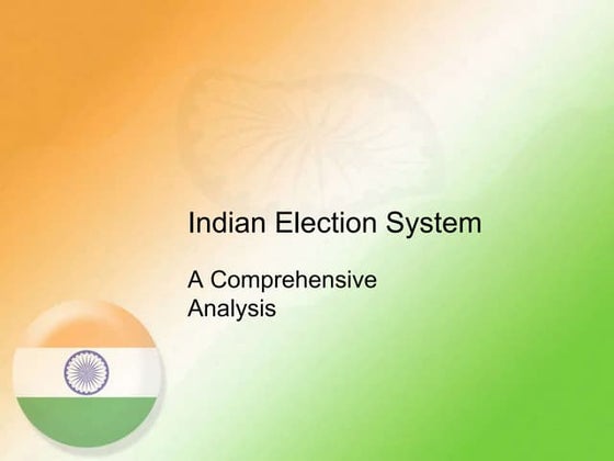 ELECTION SYSTEM OF INDIA | PPT