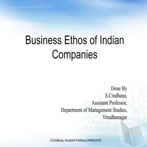 Indian ethos | PPTX
