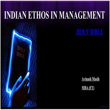 Indian ethos in management | PPT