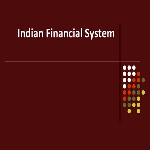 Indian financial system | PPT