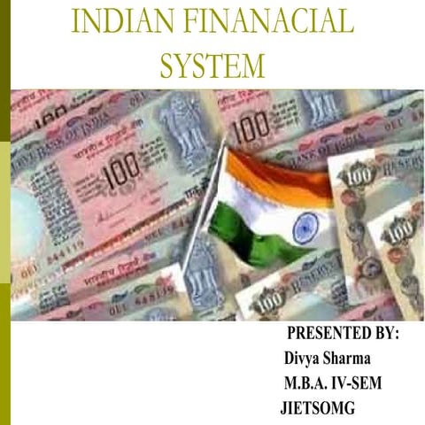 Indian financial system ppt | PPT