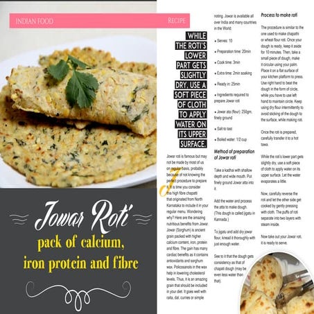 Jowar Roti pack of calcium, iron protein and fibre | PDF
