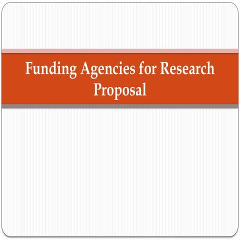Indian Funding agencies for Research work | PPT