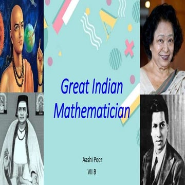 Famous Indian Mathematicians