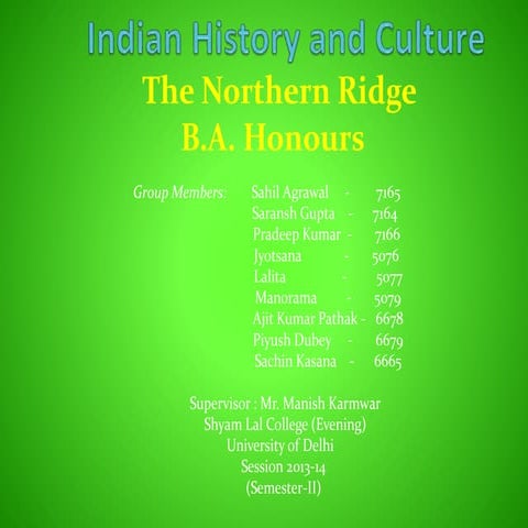 Northern Ridge Delhi.pptx ppt | PPT