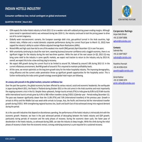 Indian hotels industry 30032012 | PPT