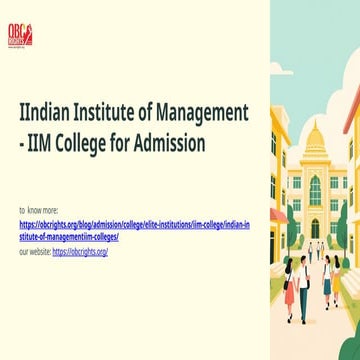 Indian Institute of Management - IIM College for Admission.pptx