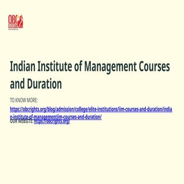 Indian Institute of Management Courses and Duration.pptx