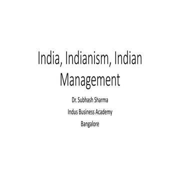 India, Indianism. Indian Management.pptx