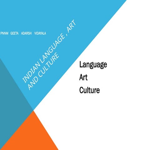 Indian Language , Art And Culture_ PRESENTATION | PPTX