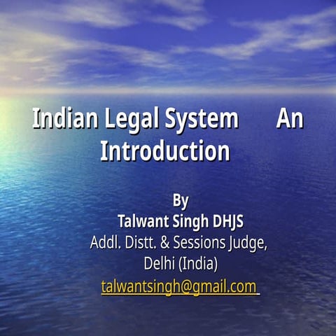 Indian Legal System- An Introduction.ppt