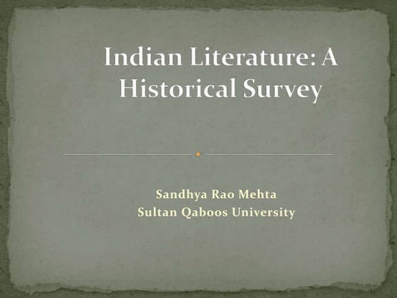 Indian literature | PPTX | Fiction | Books and Literature