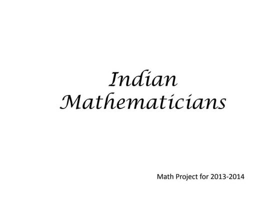 Ancient indian mathematicians | PPTX | Hinduism | Religion & Spirituality